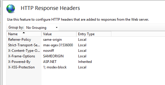 IIS: improve websites security by adding http headers – Some Developer Blog